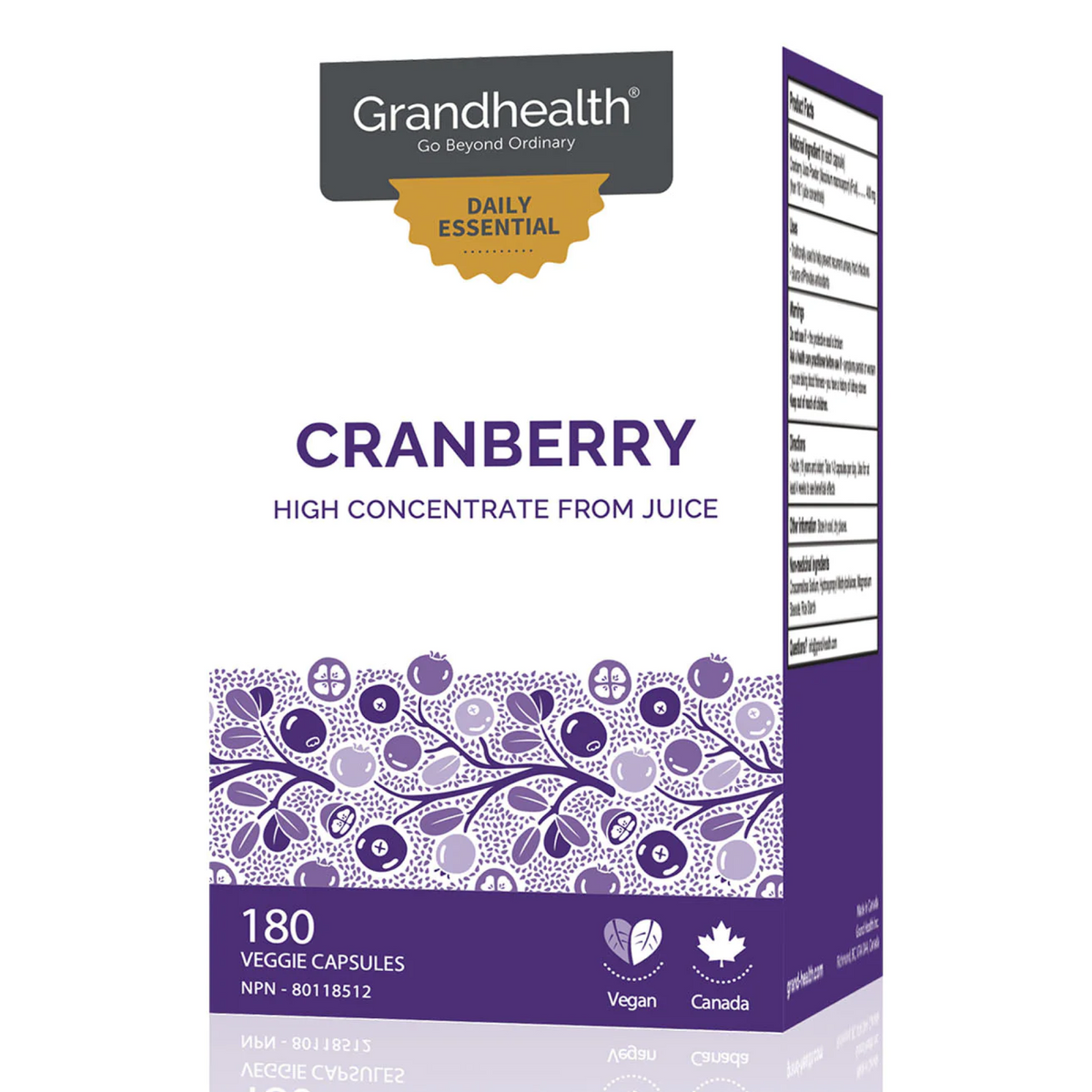 Cranberry 400mg | Grand Health Products Inc.